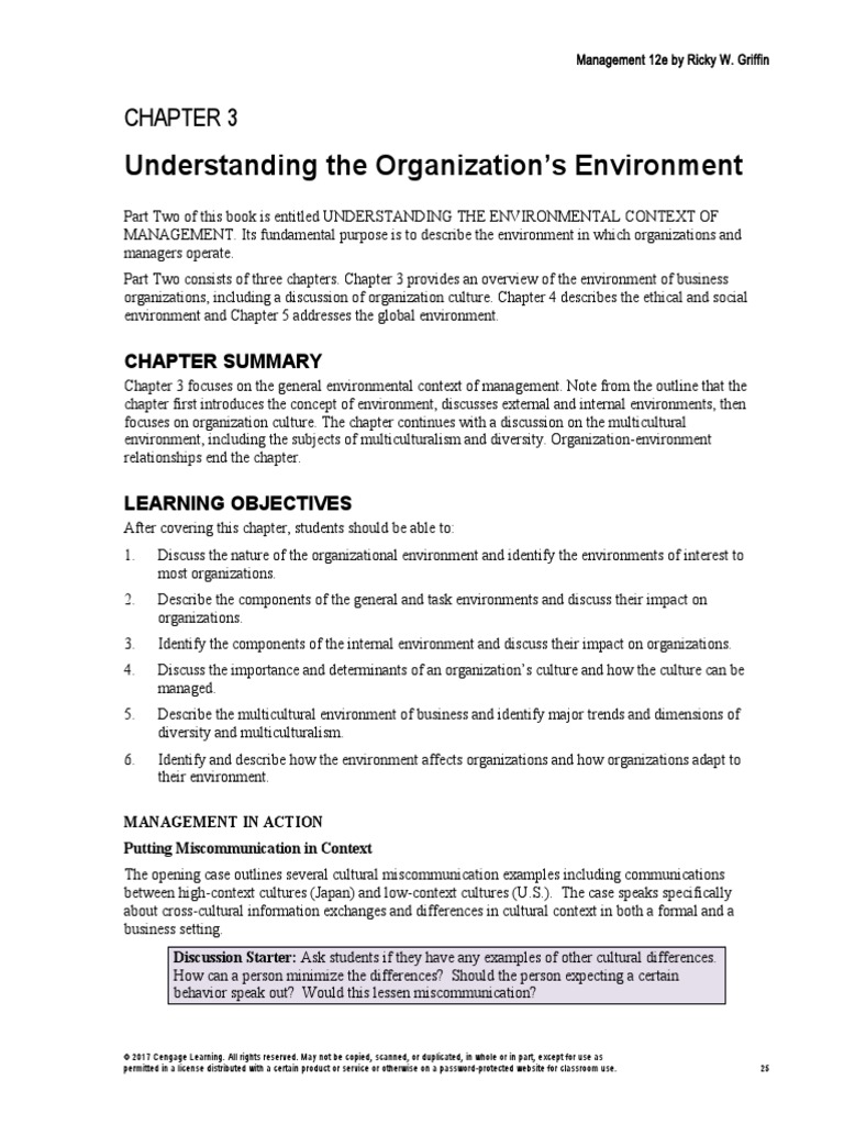 Understanding The Organization's Environment: Chapter Summary | PDF | Multiculturalism | Starbucks