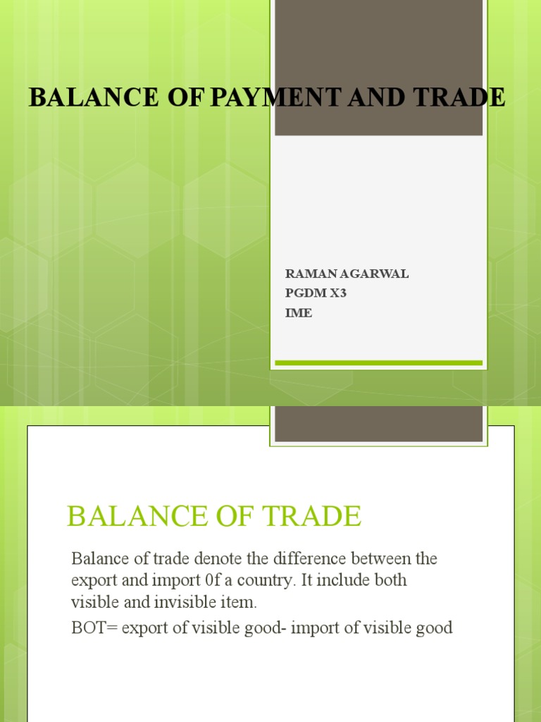 Understanding Balance of Payments & Trade | PDF | Business | Balance Of ...