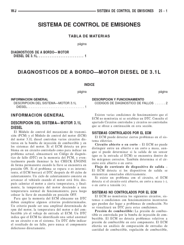 020 - Sistema de Control de Emisiones Diesel PDF | PDF | Acelerador | Relé