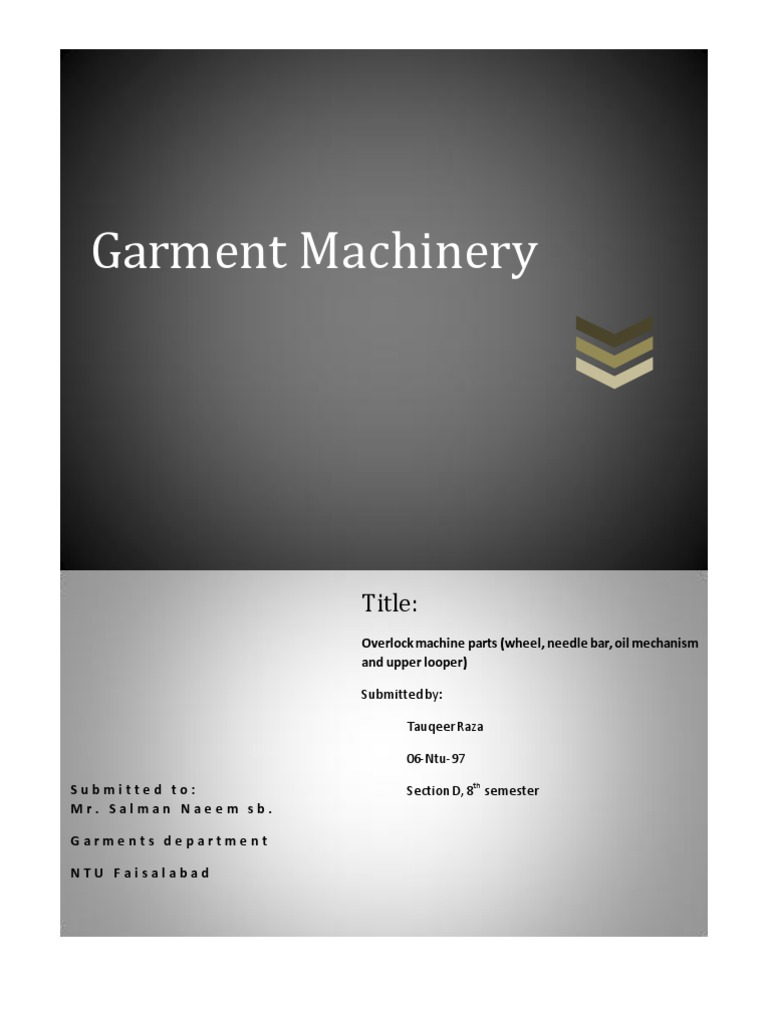 Over Lock | PDF | Mechanical Engineering | Sewing