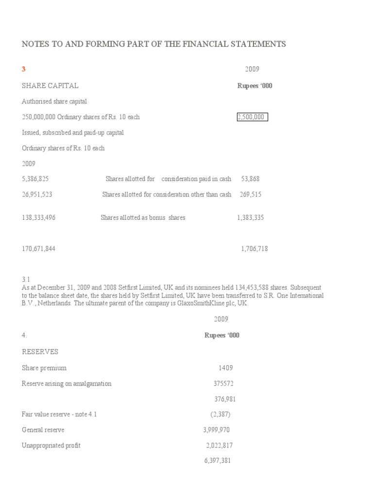 Notes To and Forming Part of The Financial Statements | PDF | Actuarial ...