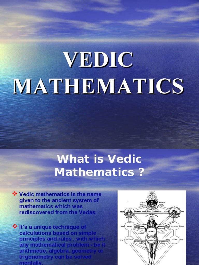 VEDIC-Mathematics Slides | PDF | Numbers | Teaching Mathematics