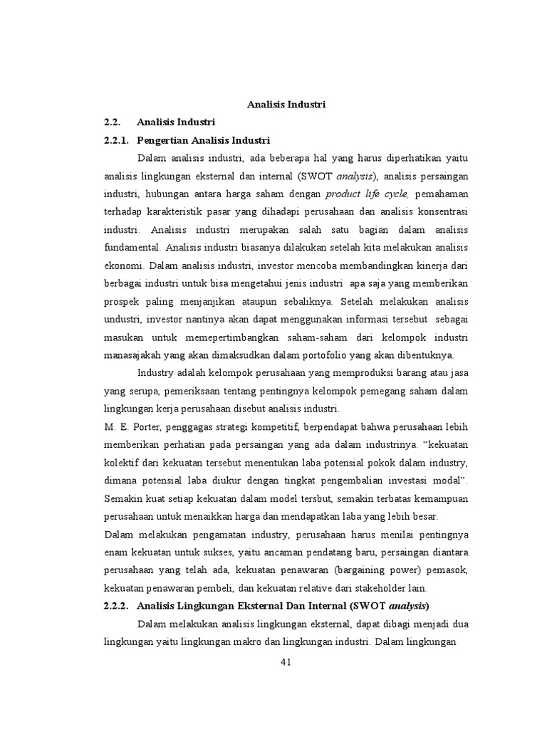 Analisis Industri | PDF