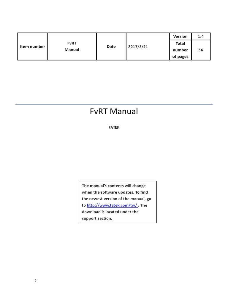 FVRT Manual | PDF | Booting | Computer File
