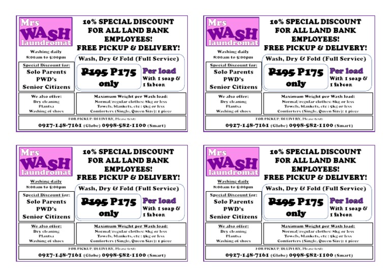 Mrs Wash Flyer For LBP Tuguegarao City | PDF
