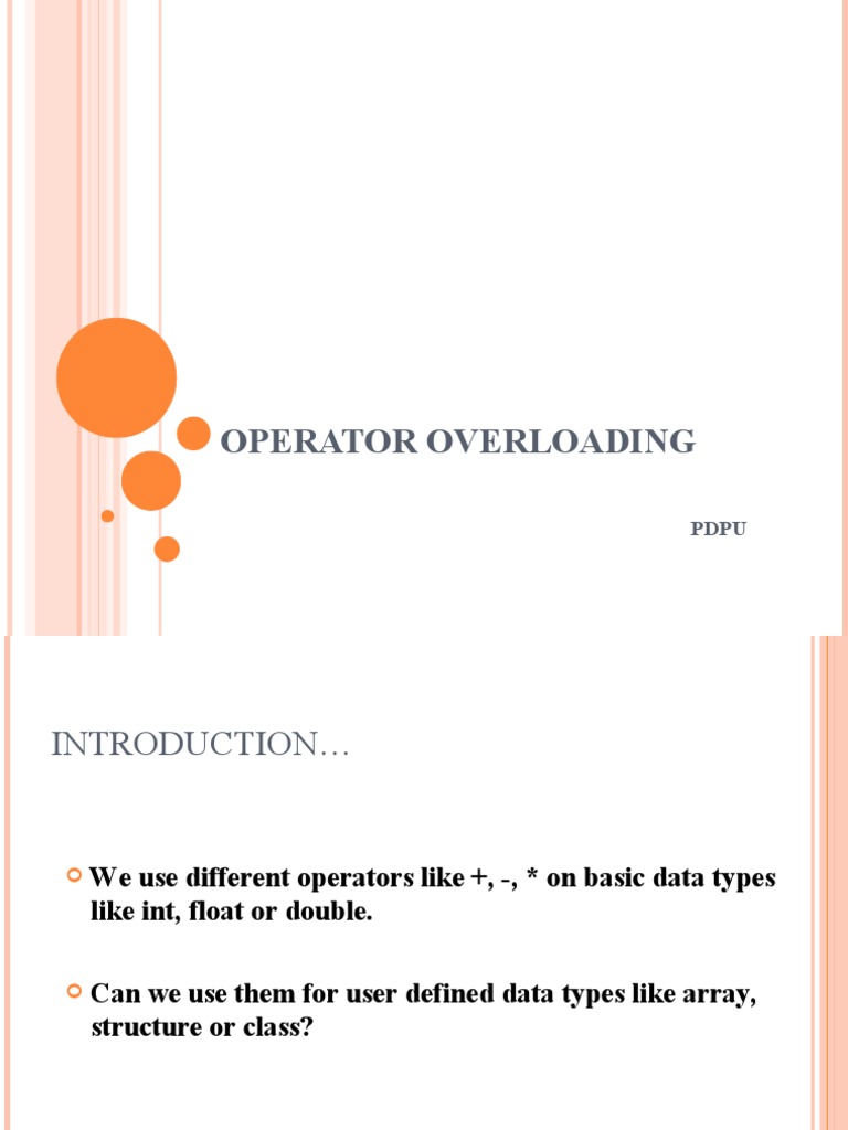 16 Operator Overloading | PDF | Subroutine | C++