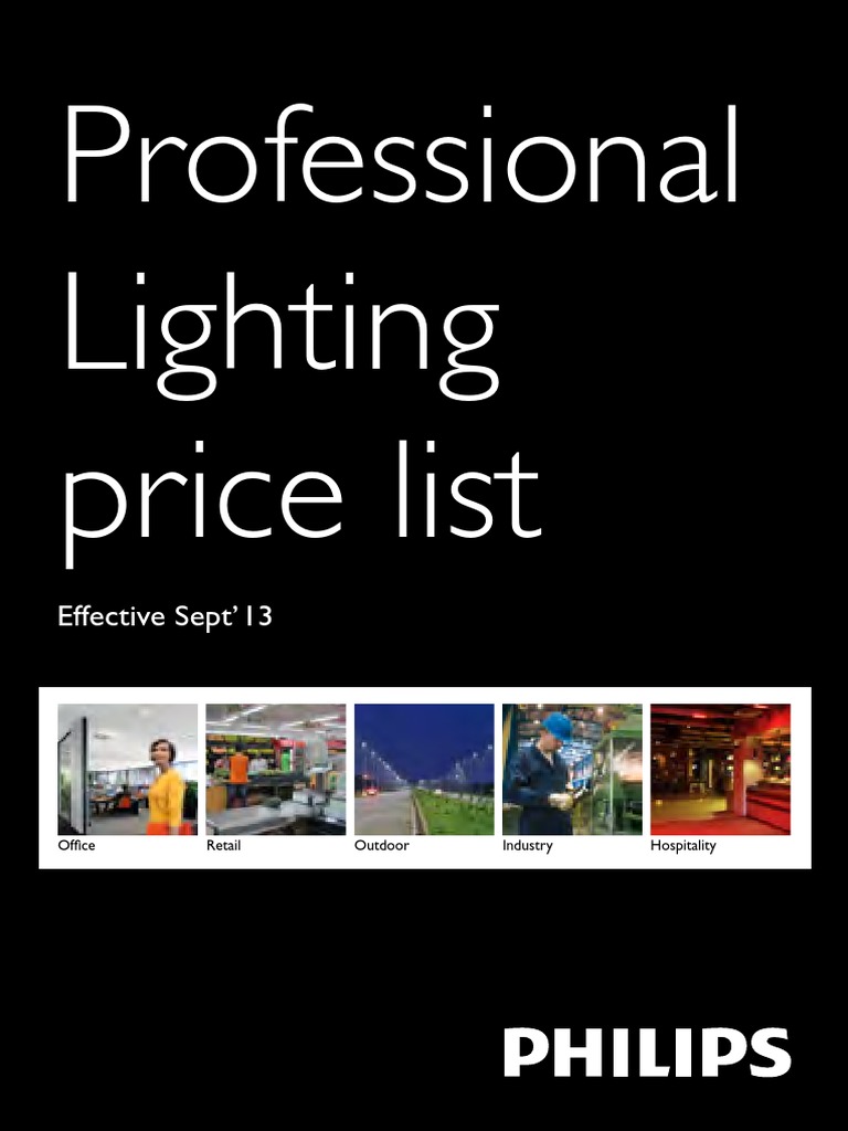 Philips Professional Lighting Price Effective Sept 2013 | PDF ...