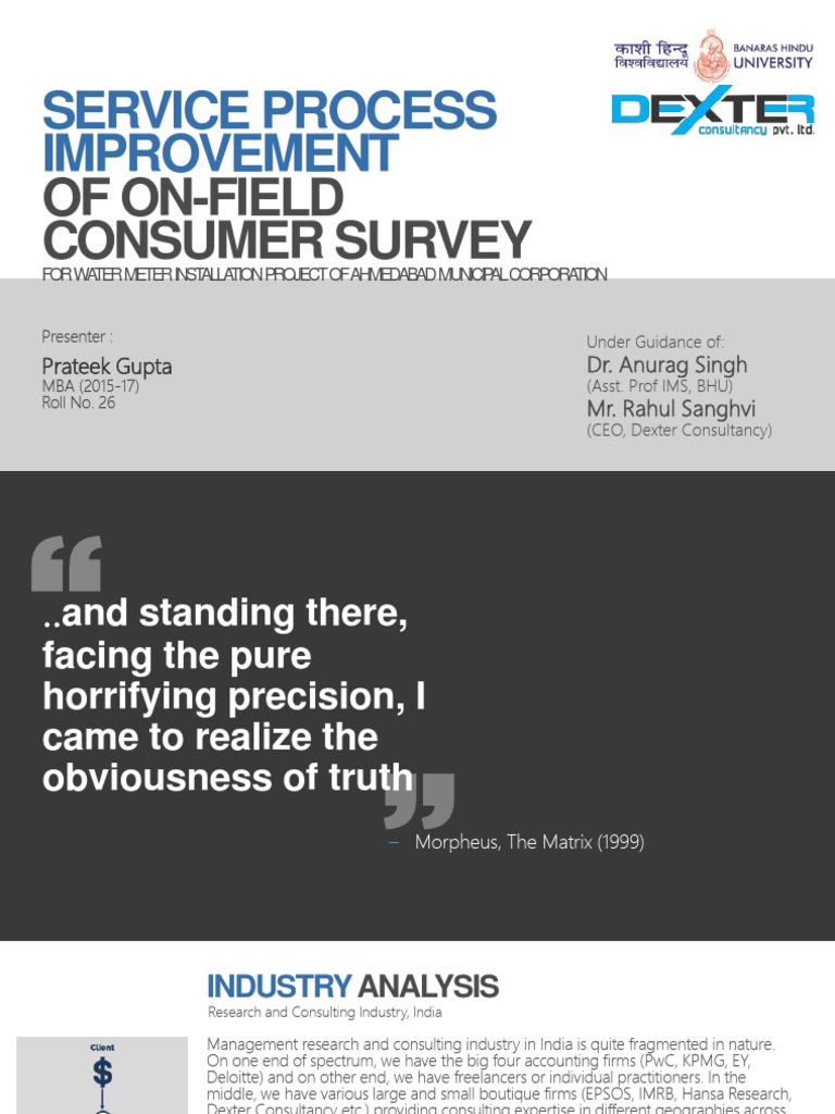 Consumer Survey Process Improvement for Water Meter Installation | PDF ...