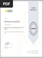 Coursera Certificate Example | PDF