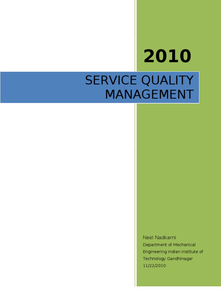 Service Quality Management | PDF | Goal | Marketing