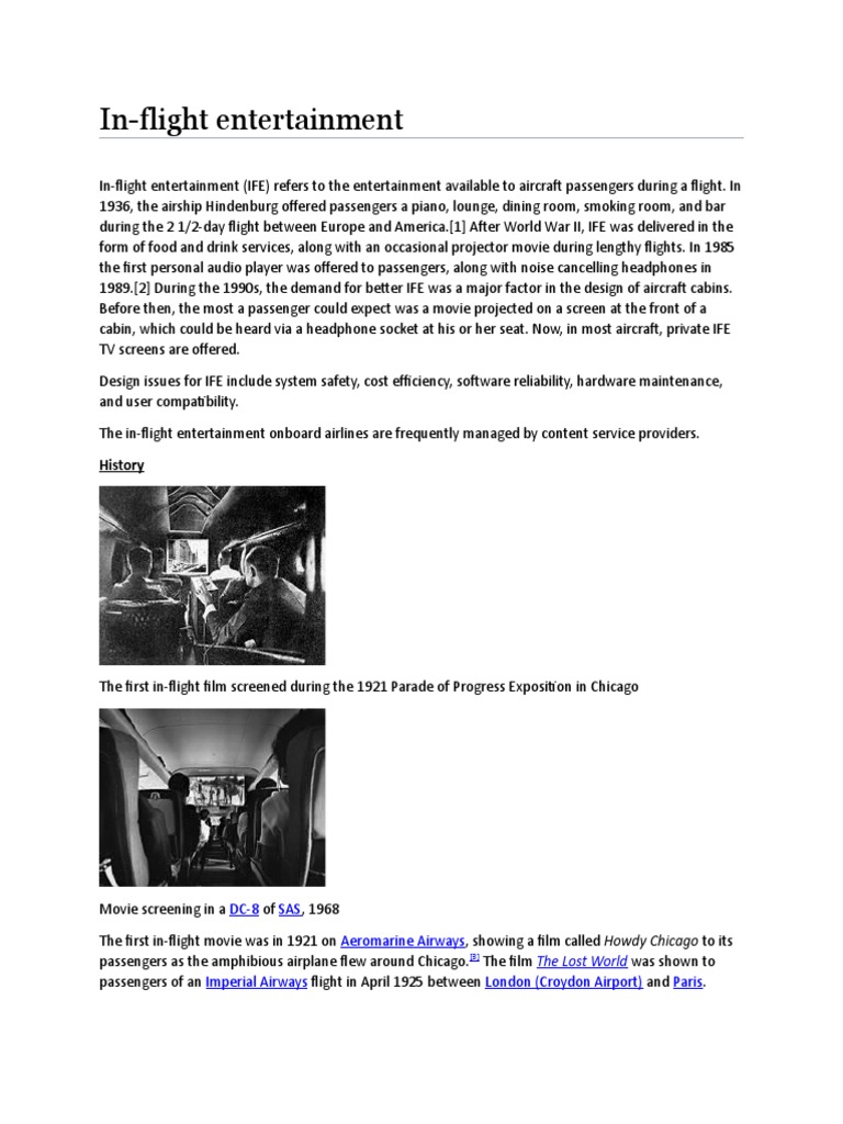 Inflight Entertainment | PDF | Aviation | Manufacturing And Engineering