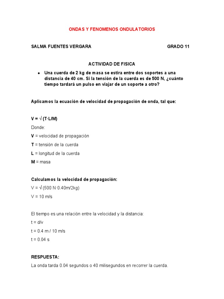 FISICA | PDF | Olas | Frecuencia