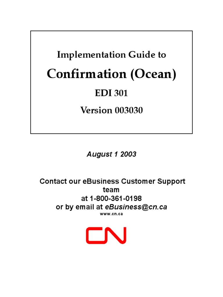 Confirmation (Ocean) : Implementation Guide To | PDF | Electronic Data ...