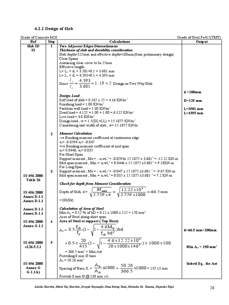 Slab Design | PDF | Structural Engineering | Building Materials