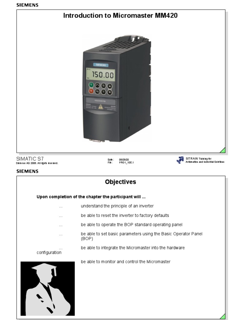 Introduction To Micromaster MM420: Simatic S7 | PDF | Power Inverter ...