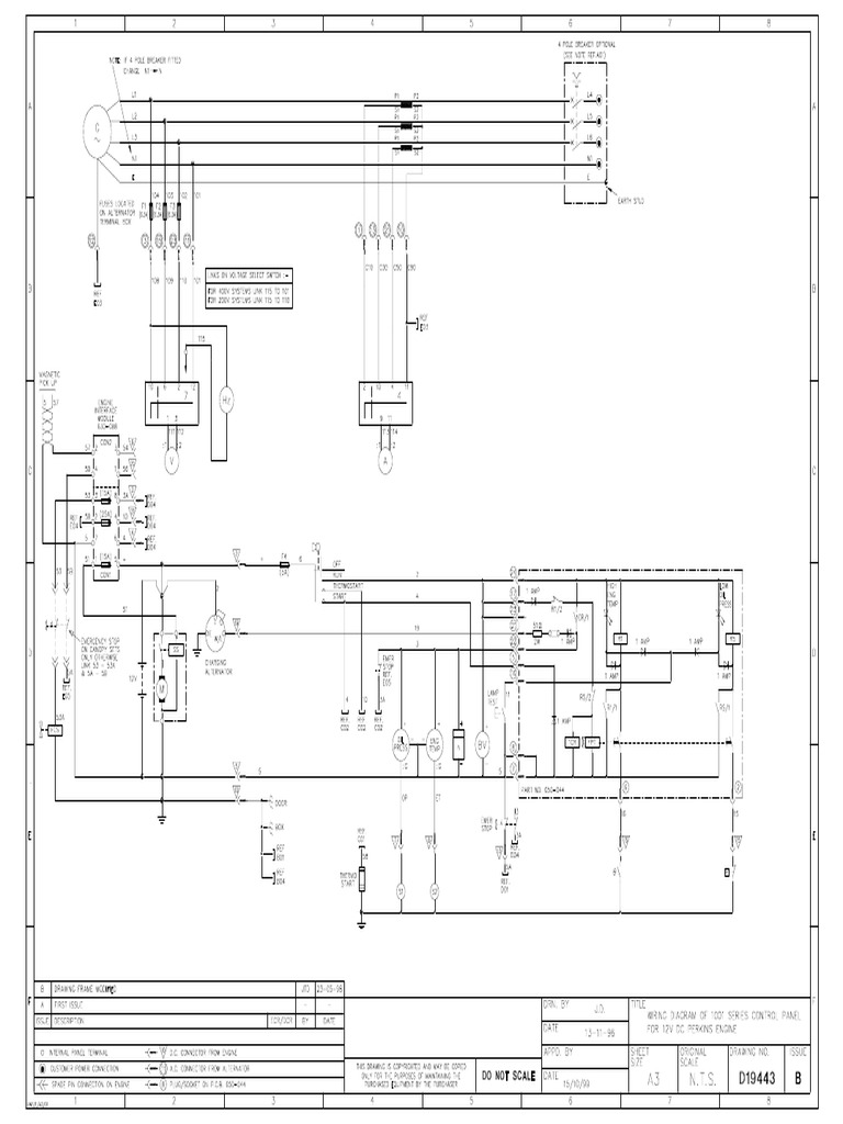 Perkins 1001 Sieres Control Panel Wiring Diagram PDF | PDF