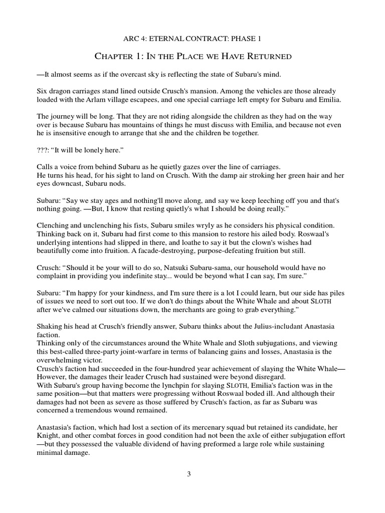 Re Zero Arc 4 PDF | PDF | Rapid Eye Movement Sleep