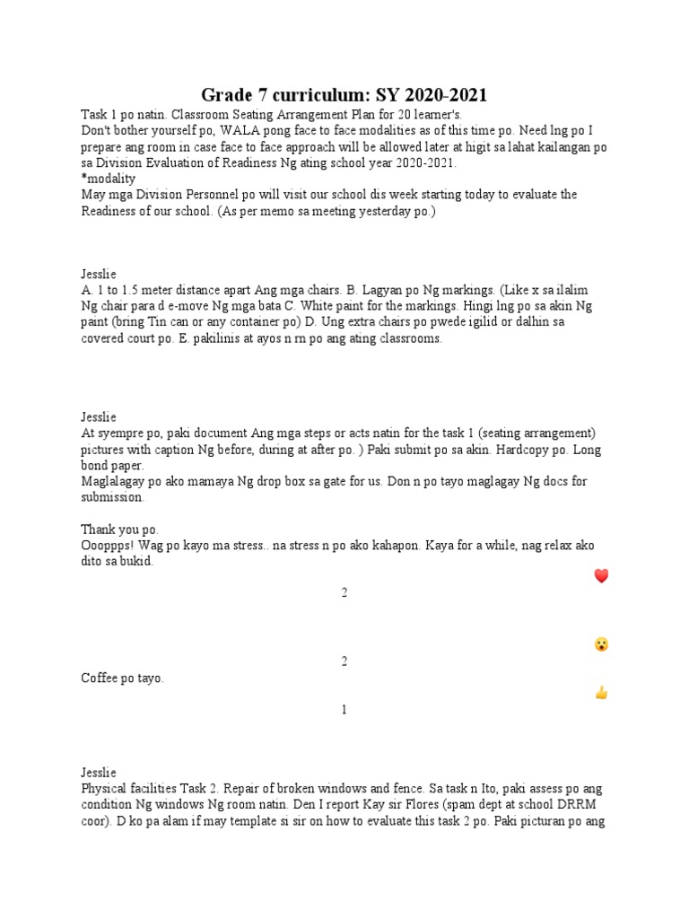 Grade 7 Curriculum | PDF