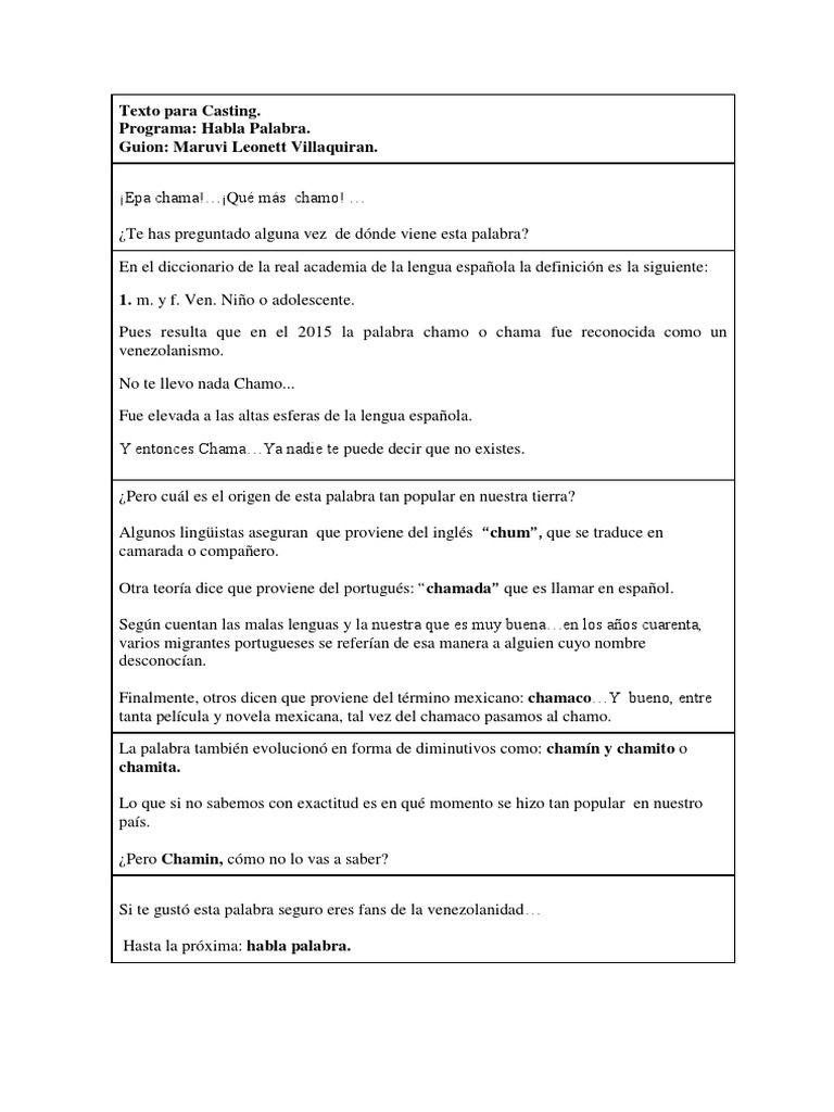 Texto para Casting | PDF
