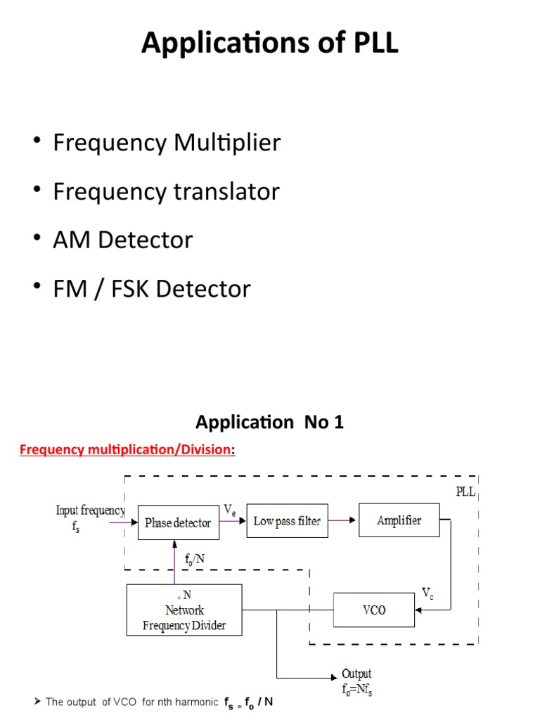 PLL Applications in Frequency Detection | PDF | Detector (Radio ...