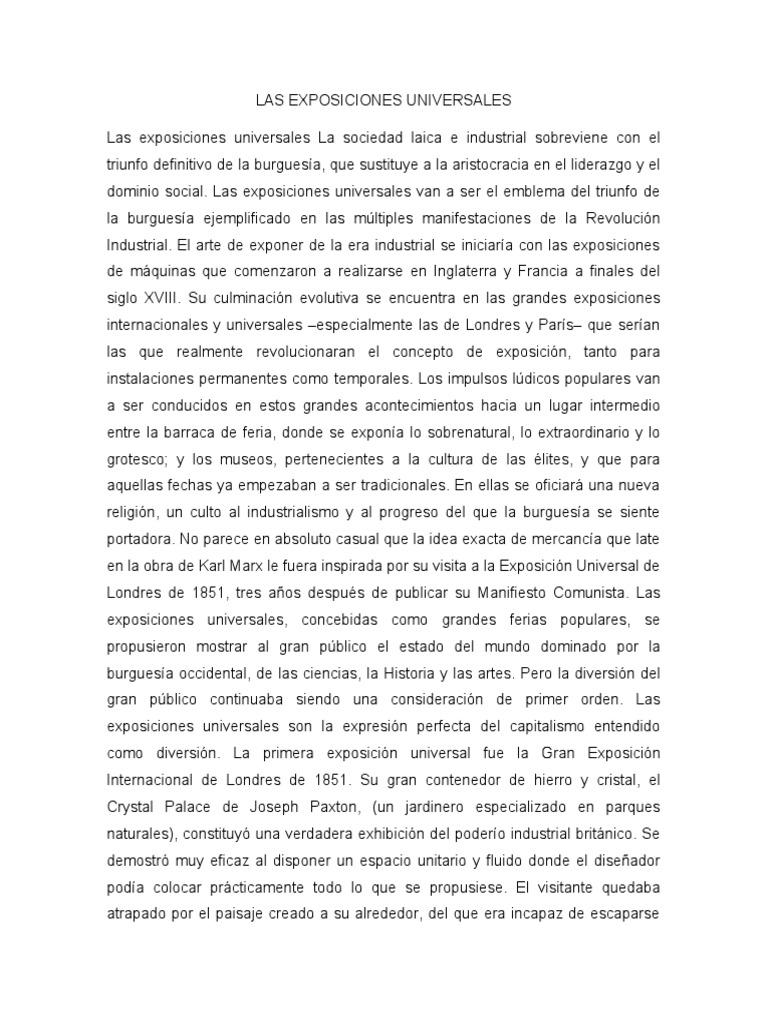 Las Exposiciones Universales | PDF | Sevilla | Feria Mundial