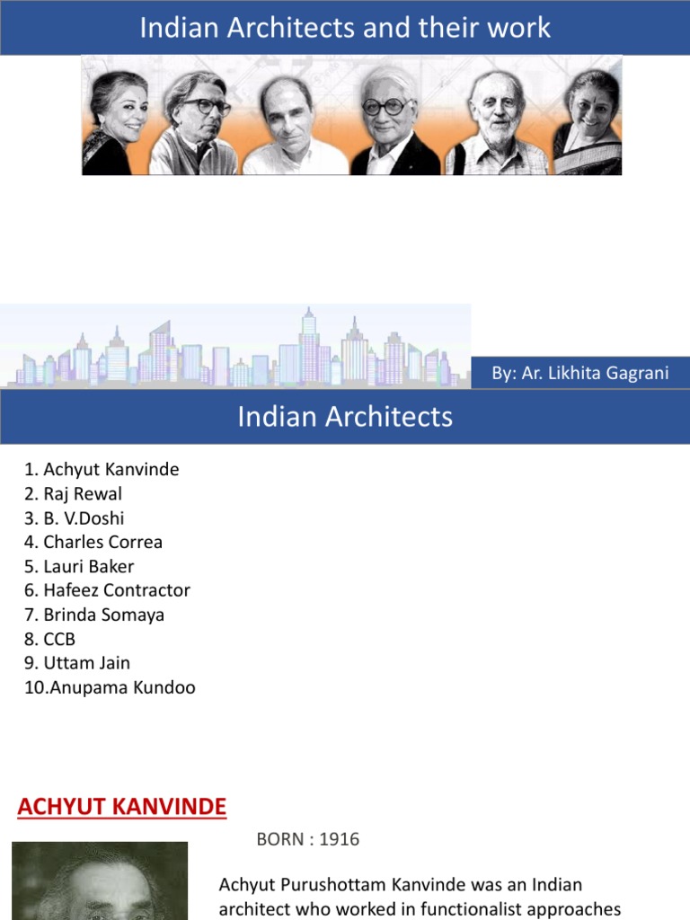 Famous Indian Architects and Their Work | PDF | Architect