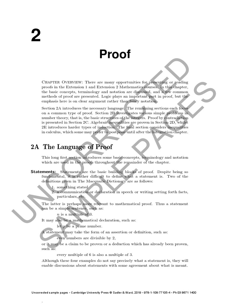 E2Y12 Ch2 Proofs WEB | PDF | Mathematical Proof | If And Only If