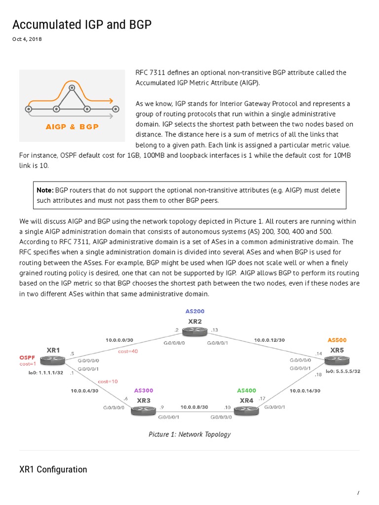 Accumulated IGP and BGP - Noction | PDF | Routing | Network Protocols