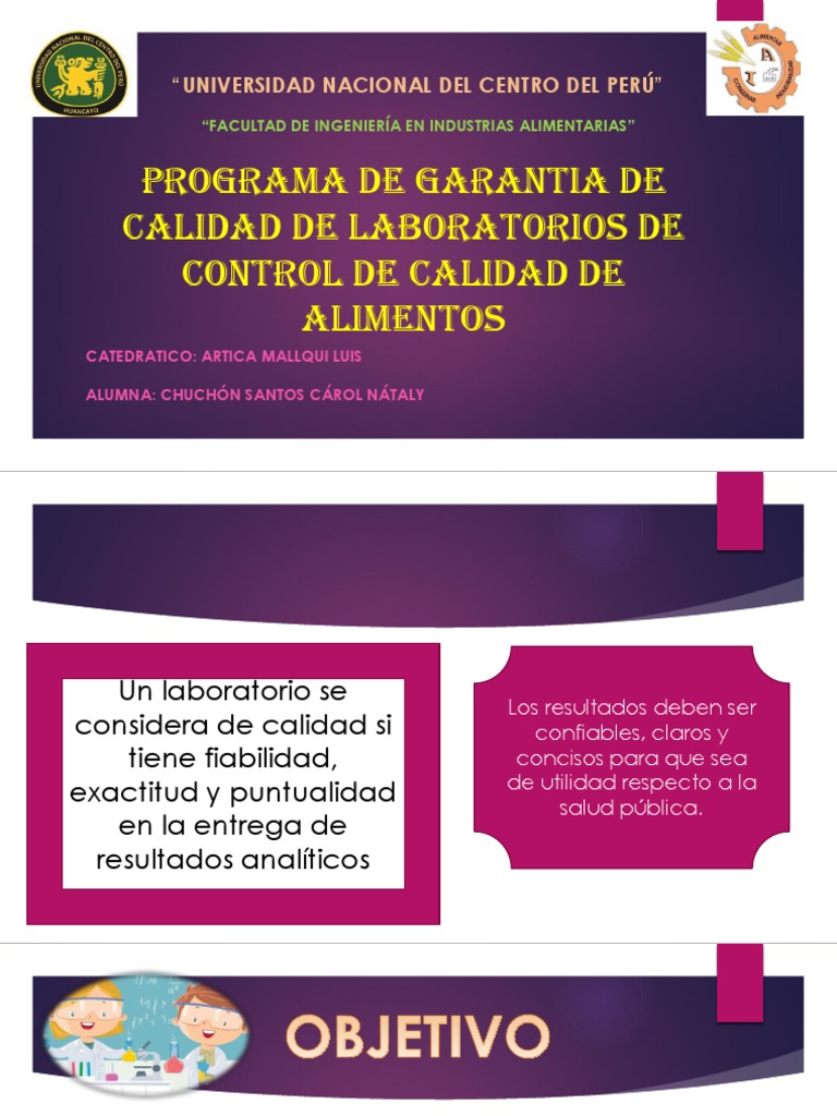 Programa de Garantia de Calidad de Laboratorios de Control de Calidad ...