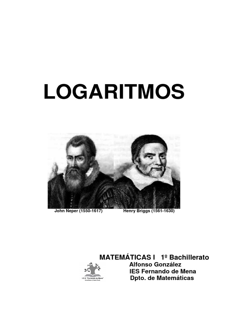 Logaritmos: Neper y Briggs | PDF | Logaritmo | Exponenciación