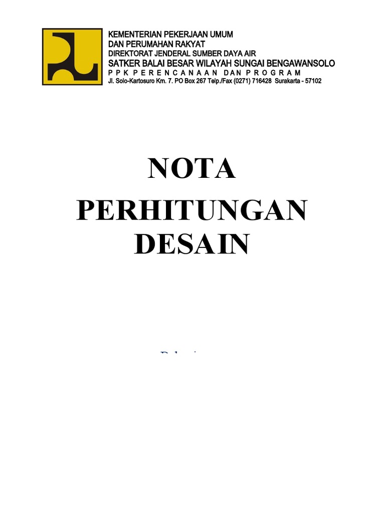 10 Nota Perhitungan Desain | PDF