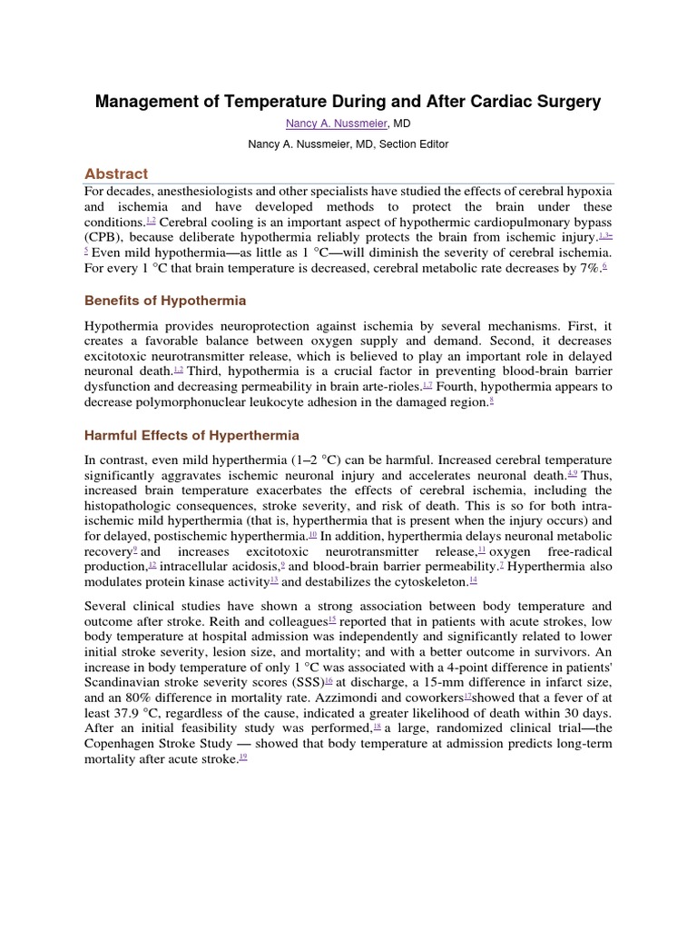 Criticool-Management of Temperature During and After Cardiac Surgery ...