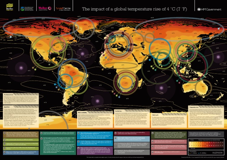 4degrees Map | PDF | Sea Level Rise | Climate Change