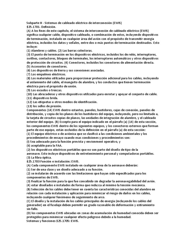 Sistemas de cableado eléctrico de interconexión (EWIS | PDF | Fuente de ...