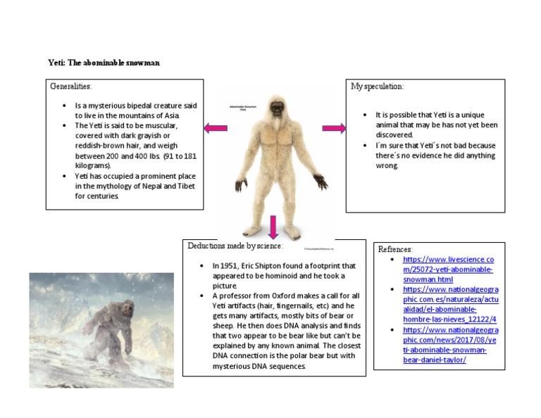Yeti: The Abominable Snowman | PDF | Yeti | Hominid Cryptids