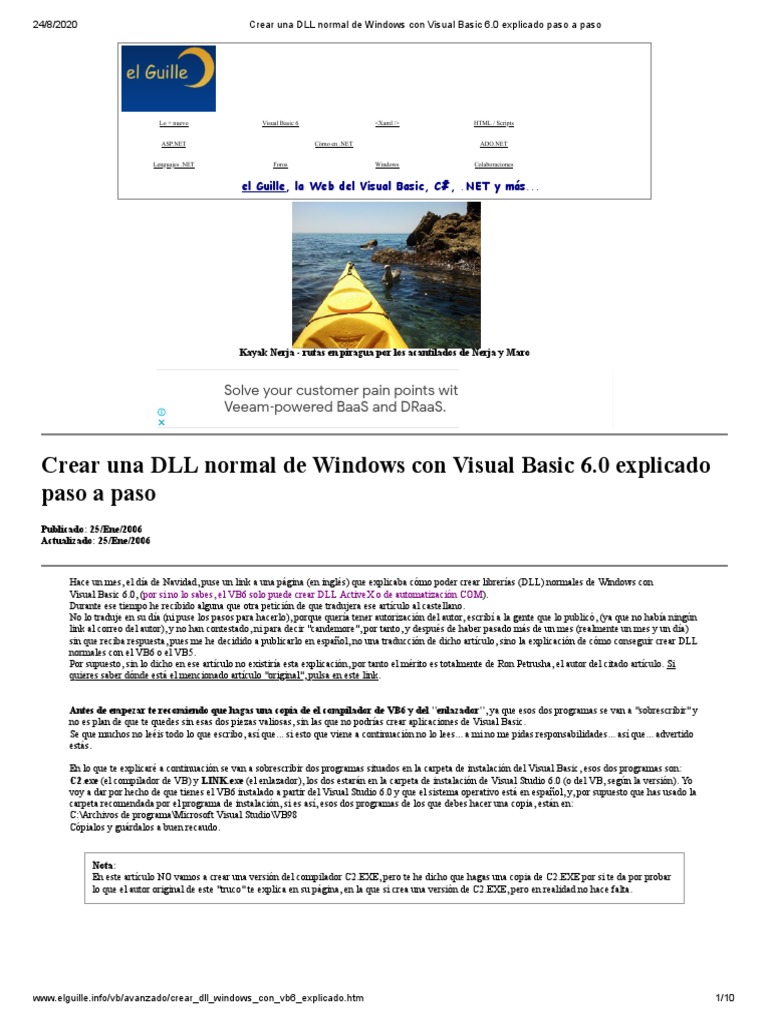 Crear Una DLL Normal de Windows Con Visual Basic 6.0 Explicado Paso A ...