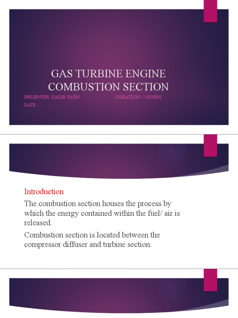 Gas Turbine Engine Combustion Section | PDF | Combustion | Gas Technologies