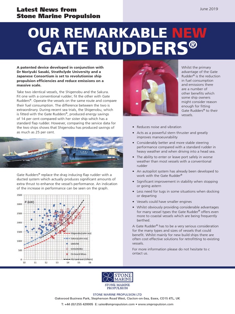 Gate Rudder News Flash PDF | PDF | Marine Propulsion | Rudder