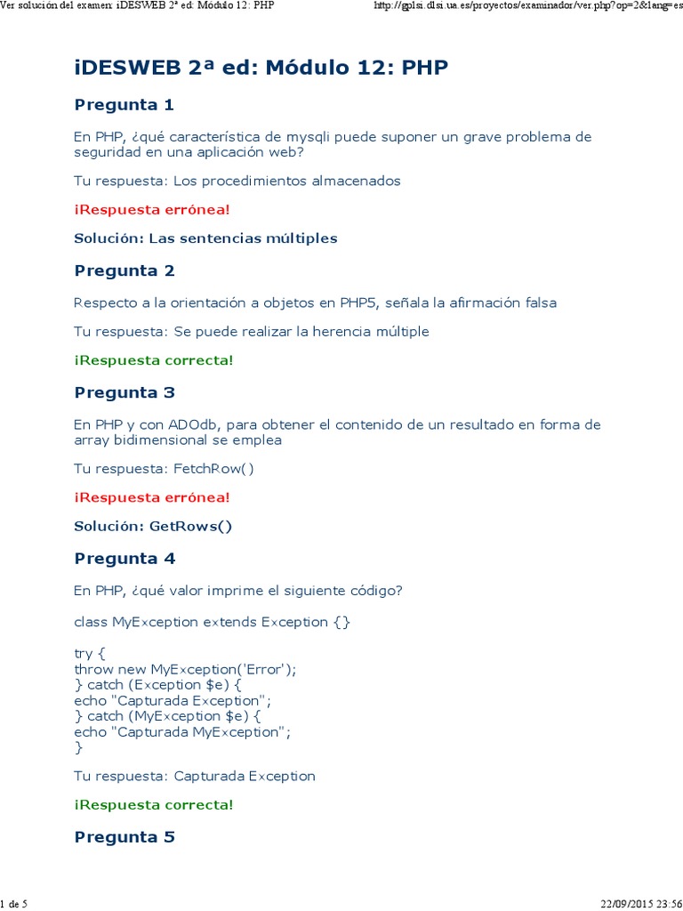 001 - Solución Examen - PHP | PDF | Php | Herencia (Programación ...