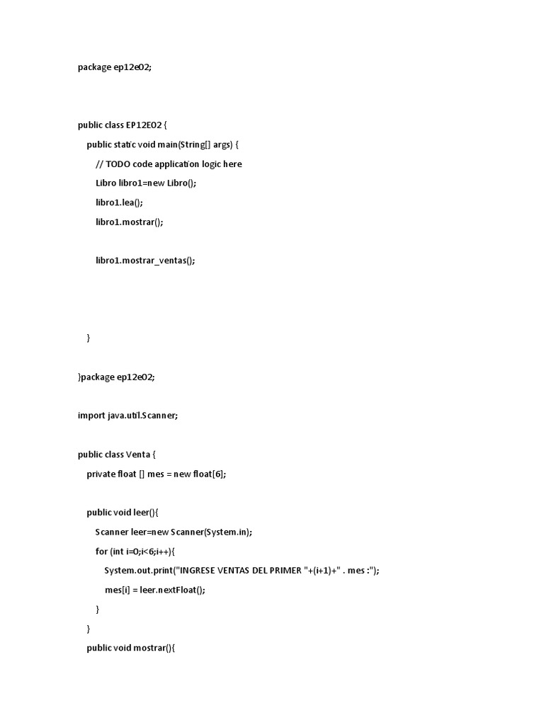 Gestión de Ventas de Libros en Java | PDF