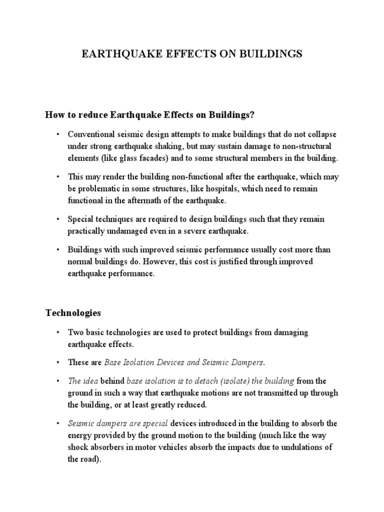 Earthquake Resilience in Building Design | PDF | Earthquake Engineering ...
