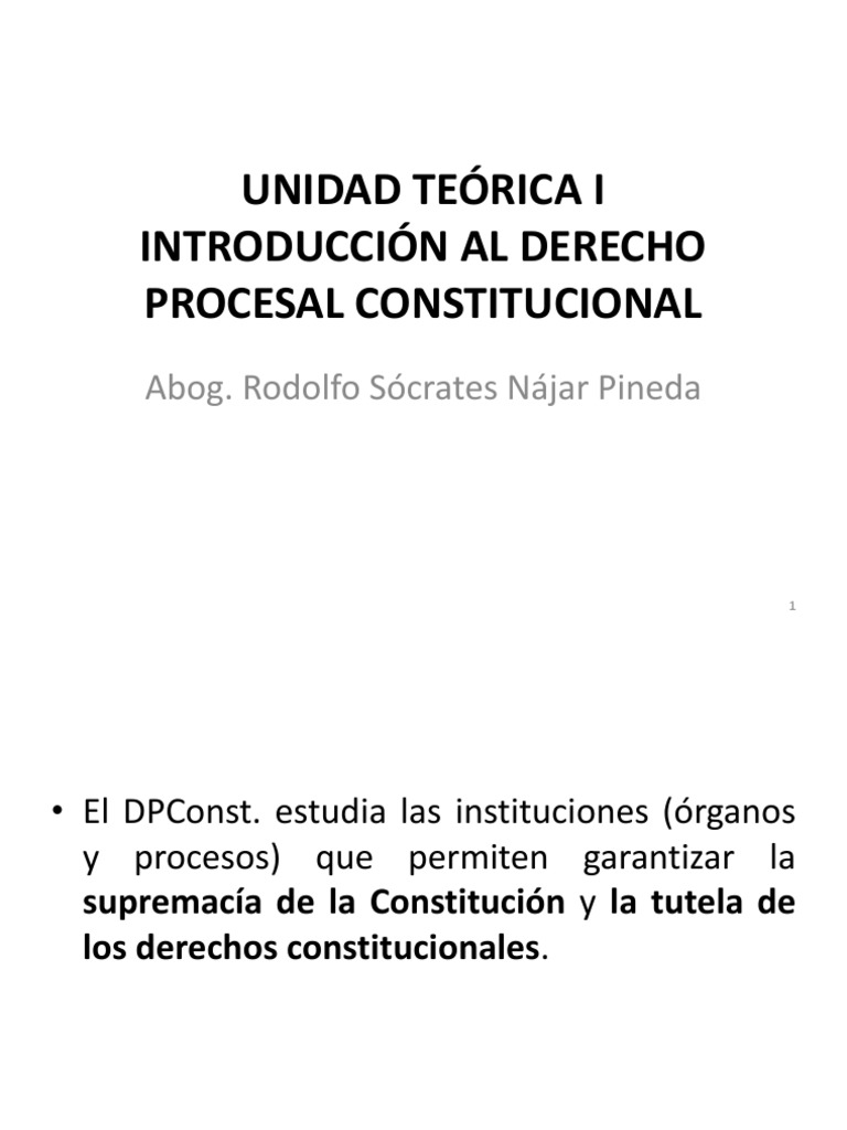 Derecho Procesal Constitucional | PDF | Ley procesal | Caso de ley
