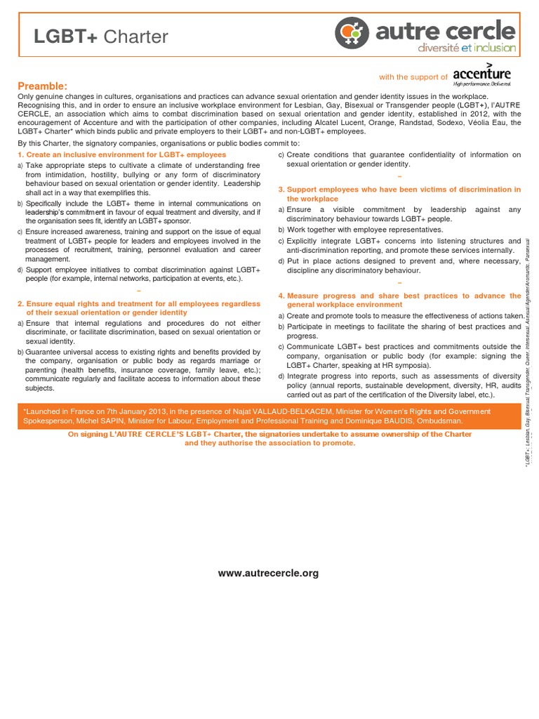 LGBT+ Charter | PDF | Lgbt | LGBTQIA+ Studies