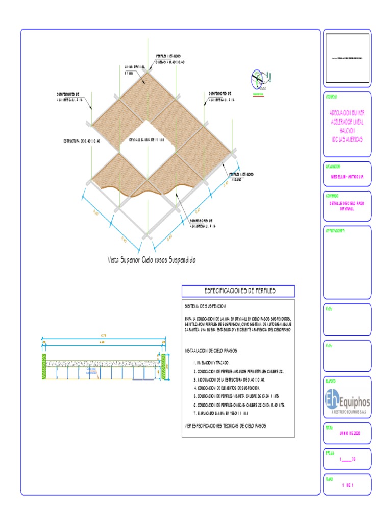 Plano Cielo Raso en Drywall | PDF | Naturaleza