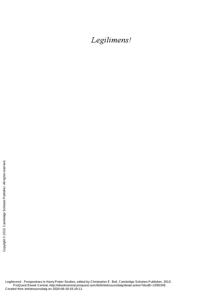 1 Legilimens! - Perspectives - in - Harry - Potter - Studies - (Intro ...
