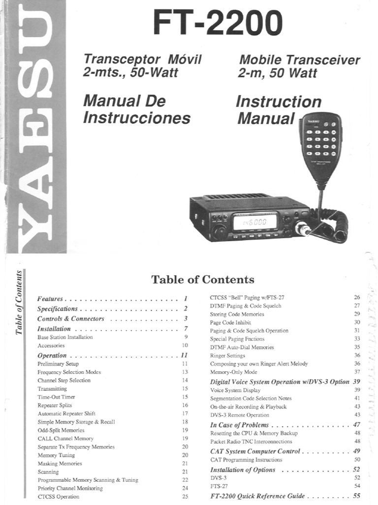 Yaesu FT-2200 PDF | PDF