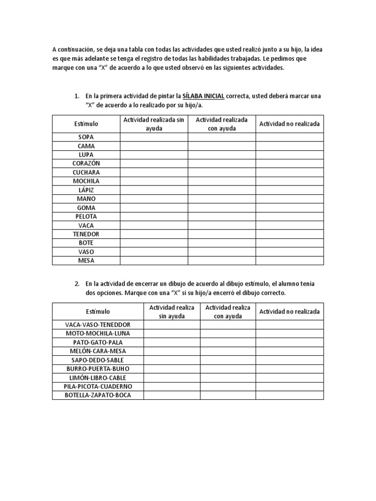 Tablas de Registro | PDF