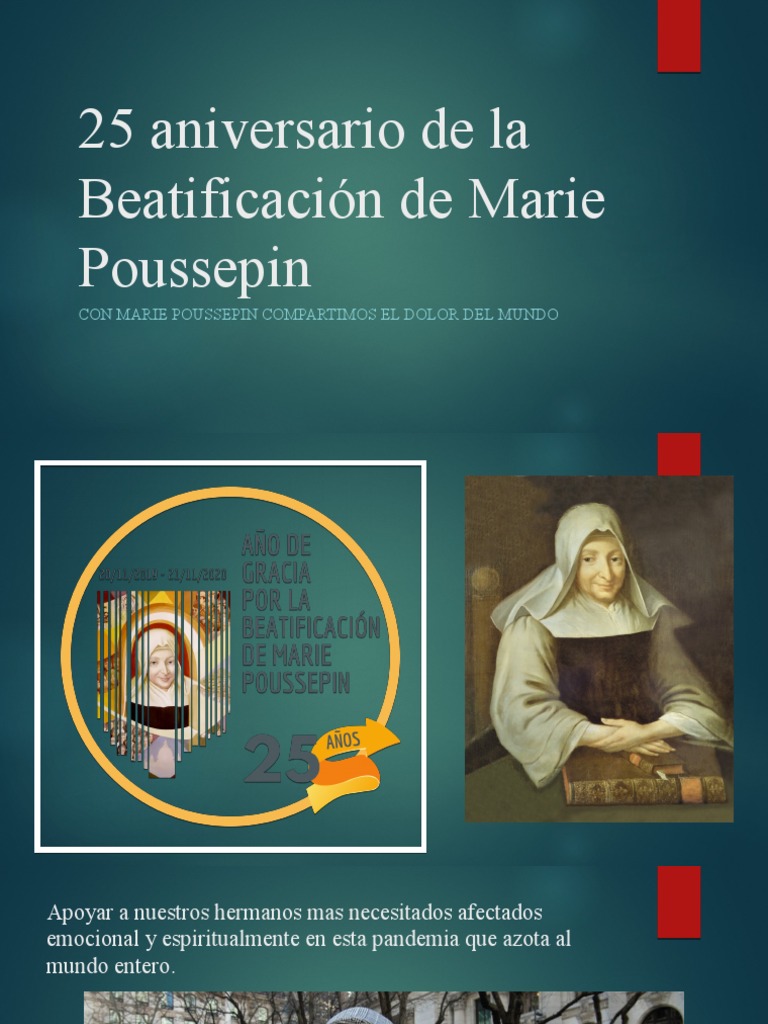 25 Aniversario de La Beatificación de Marie Poussepin | PDF