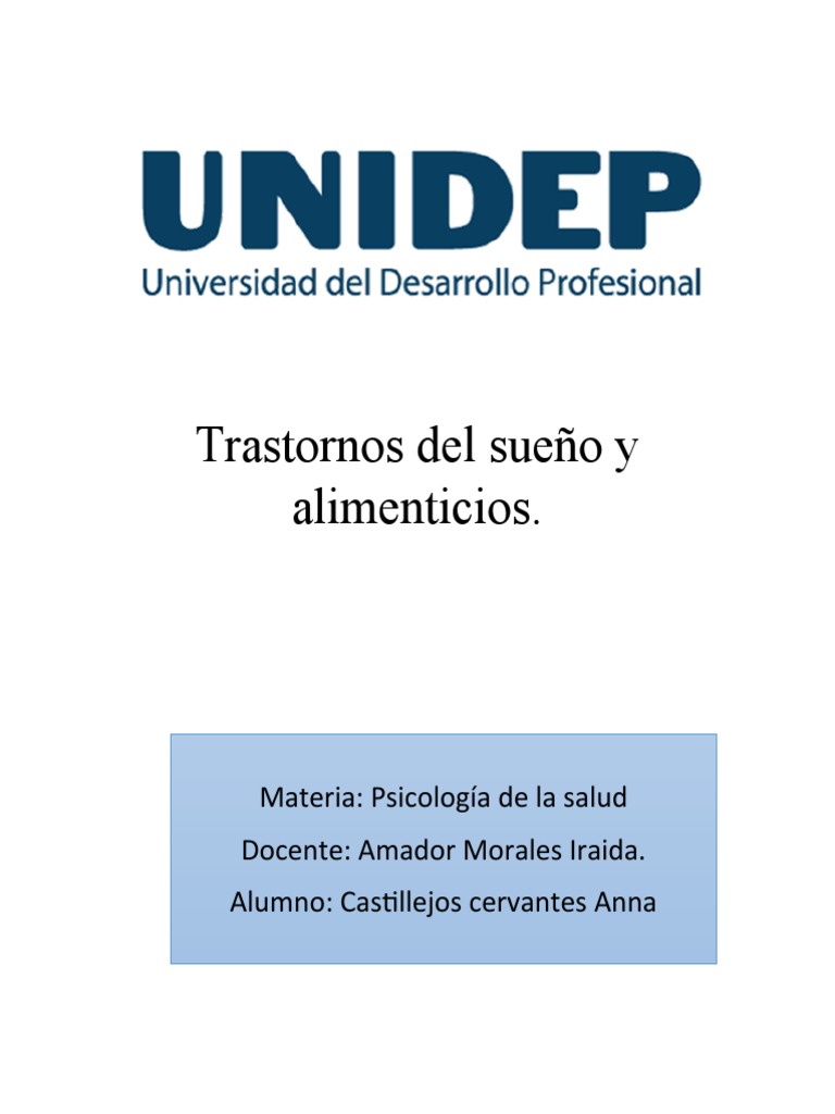 Trastornos Del Sueño y Alimenticios | PDF