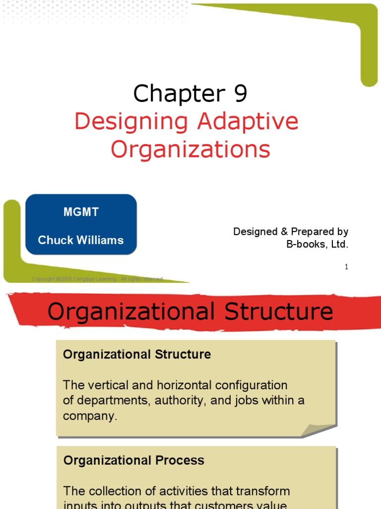 Chapter 9 - Designing Adaptive Organizations | PDF | Organizational ...